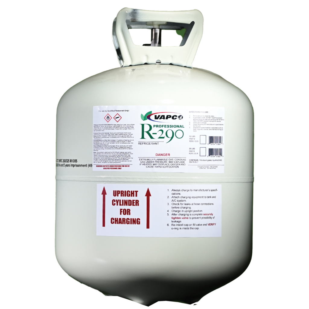 R-290 Refrigerant Canister R290-12, 20LB - vapcosolutions